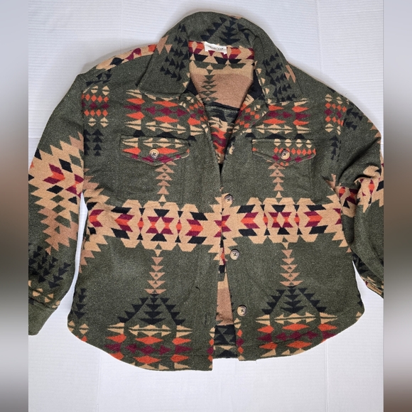 New In | Jackets & Coats | New In Western Aztec Print Wool Blend Jacket ...